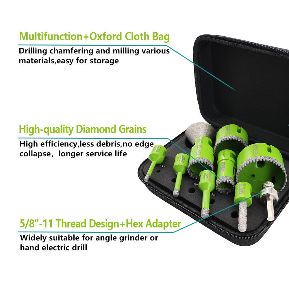 FACHLICH Diamond Drilling Core Bit 10pcs/set Ceramic Tile Marble ...