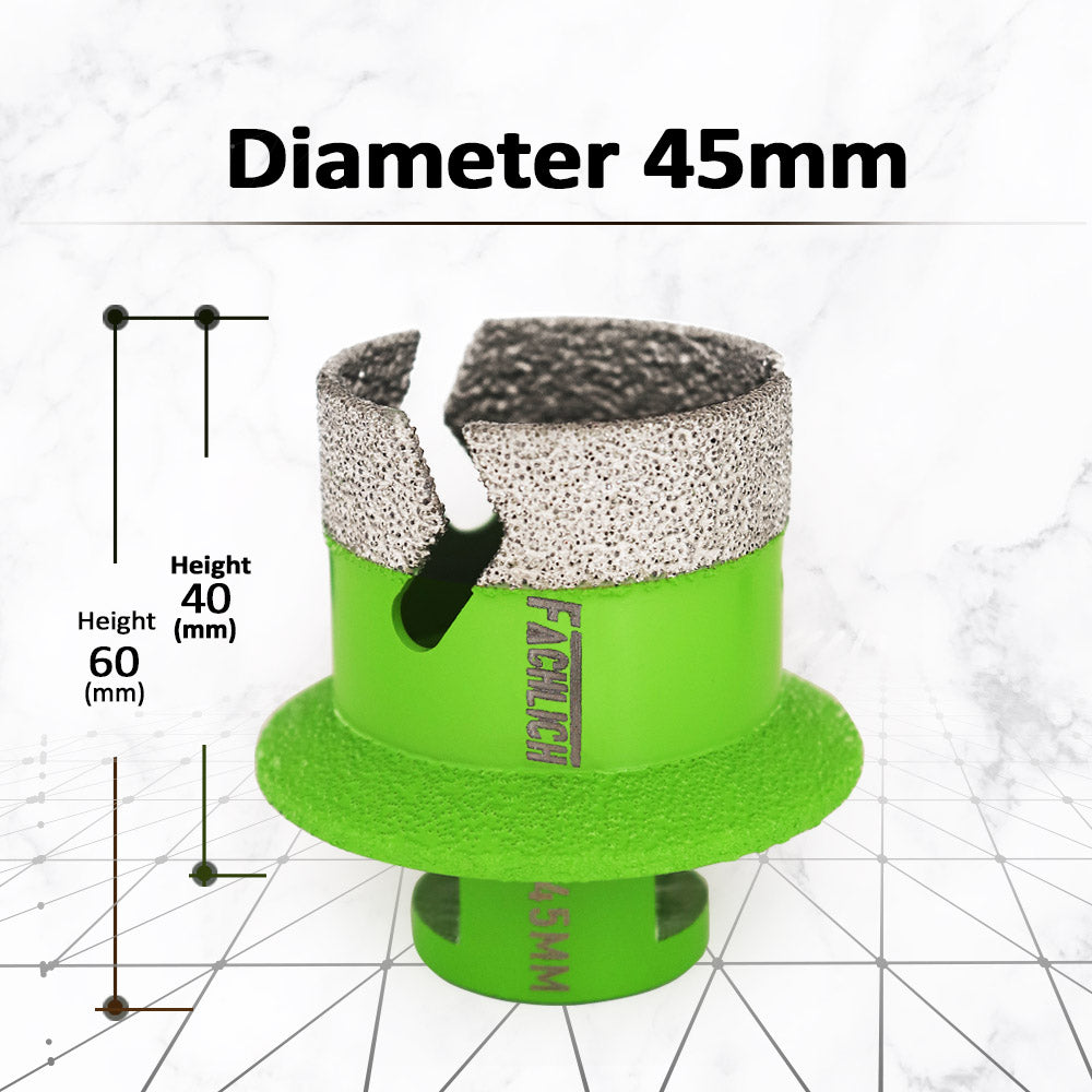 FACHLICH Dry Diamond Drill Core Bits with Water Tanks M14 Thread for ...